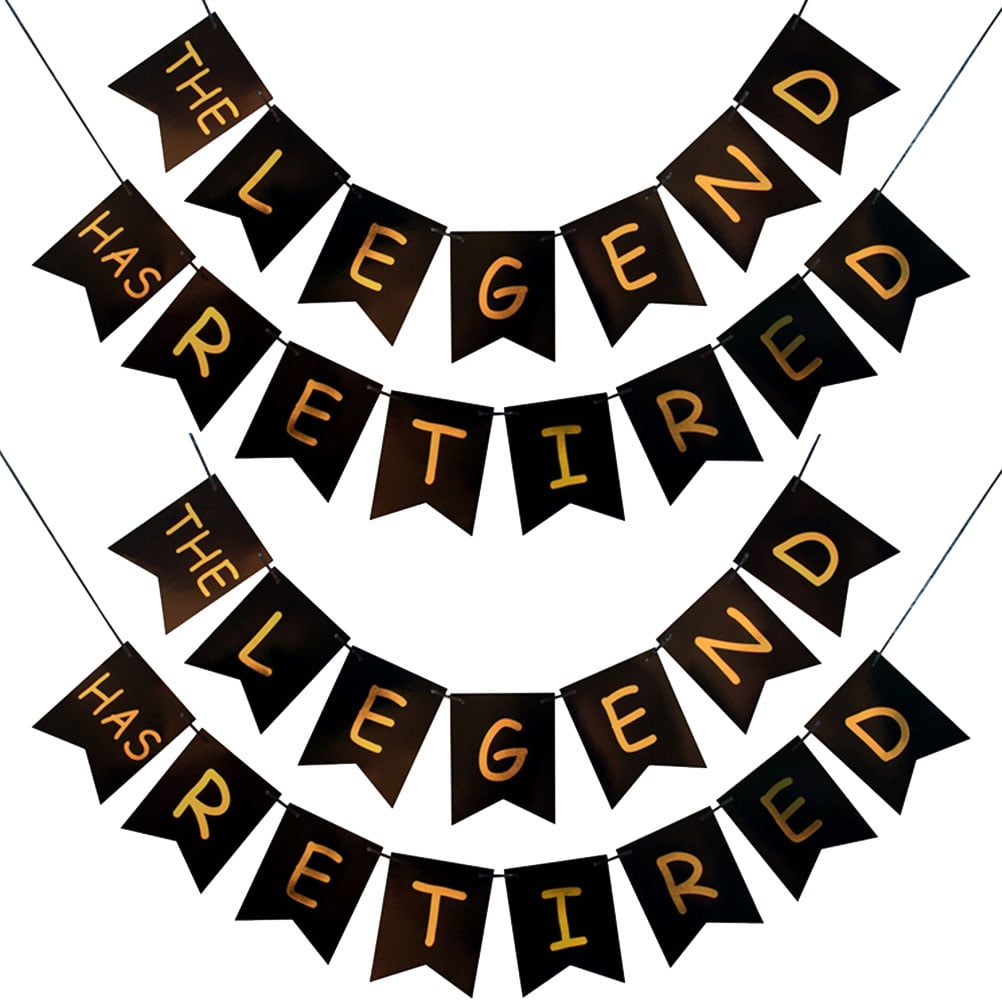 WRISTBIQUE Retirement Decorations Funny Retirement Banner Red Display ...