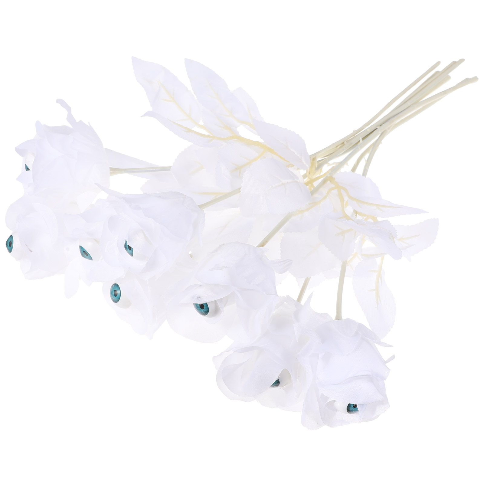 WRISTBIQUE Rose with Eyes 8Pcs Rose Flower White 40X3.1in - Walmart.com