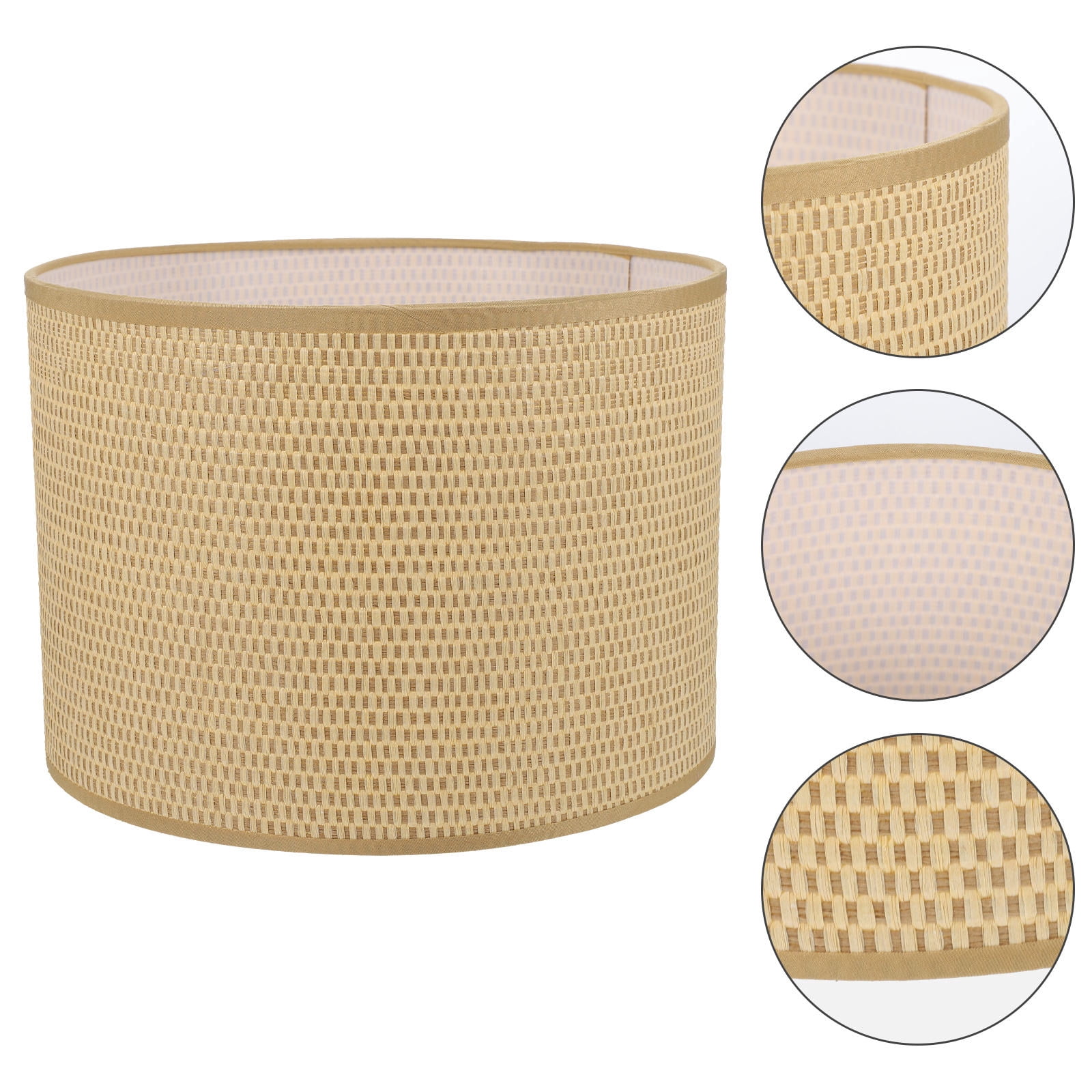WRISTBIQUE Universal Lamp Shade Cylinder Fabric Khaki 1Pack for Table ...