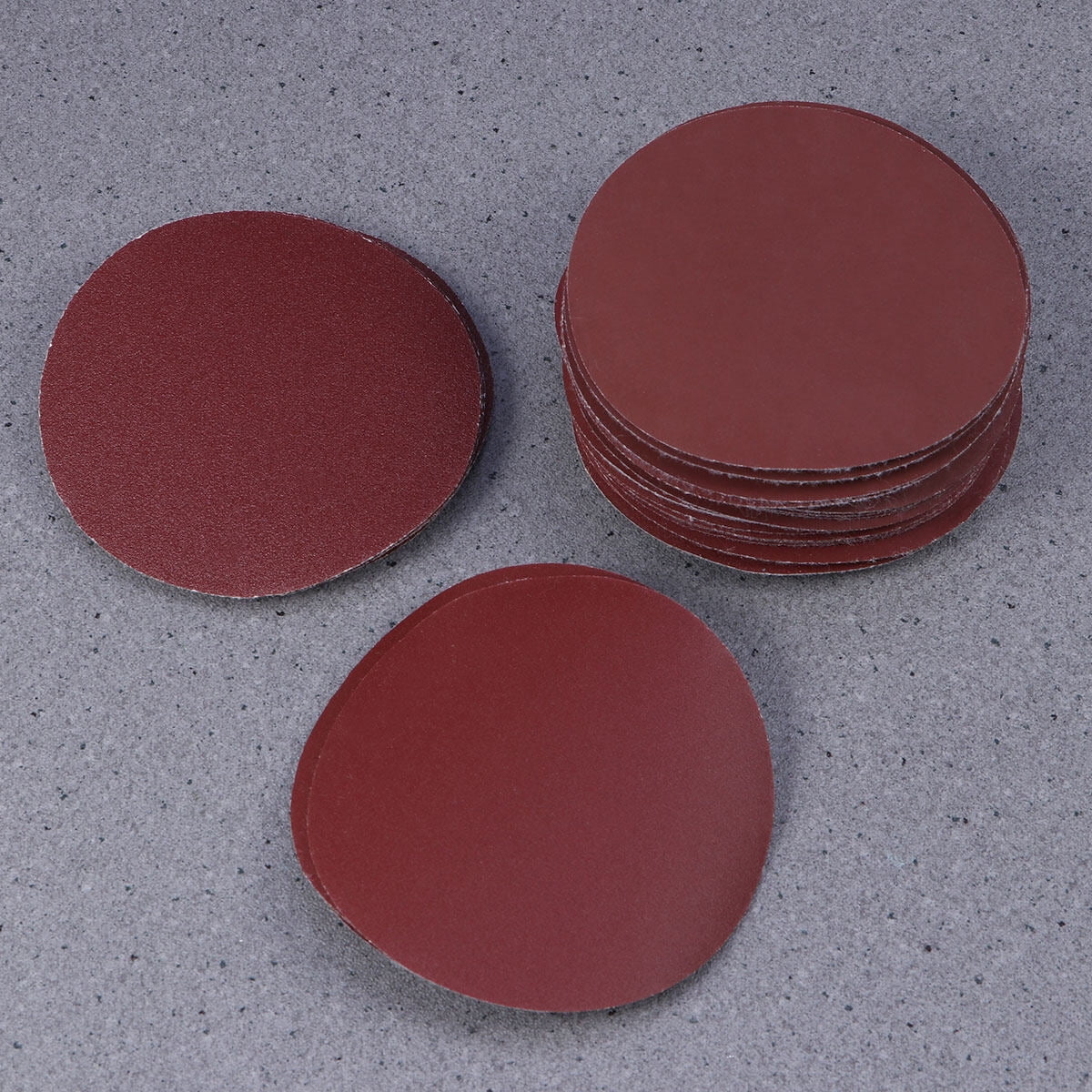 WRISTBIQUE Self-Stick Red Round Sandpaper Discs for Finishing Cleaning ...