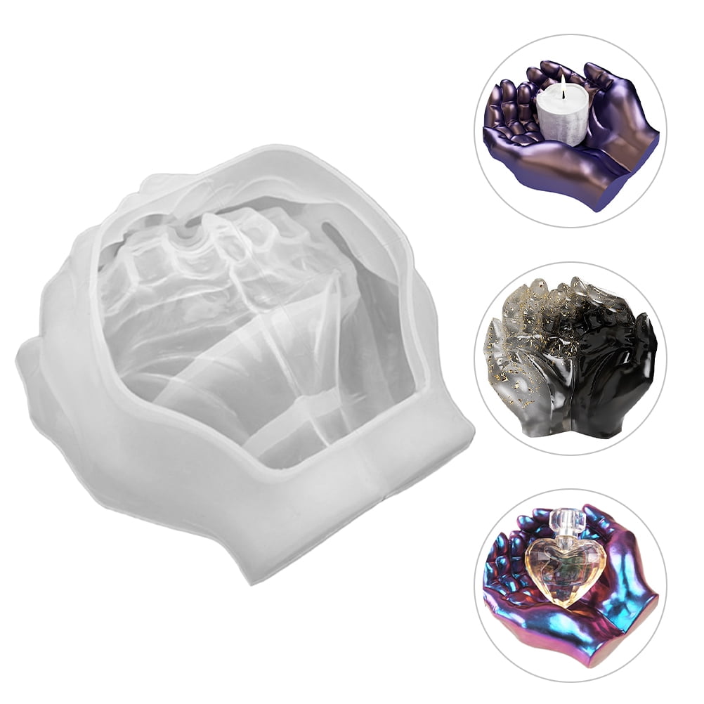 WRISTBIQUE Silicone Mould Hand Holder Making Mold present Making White ...