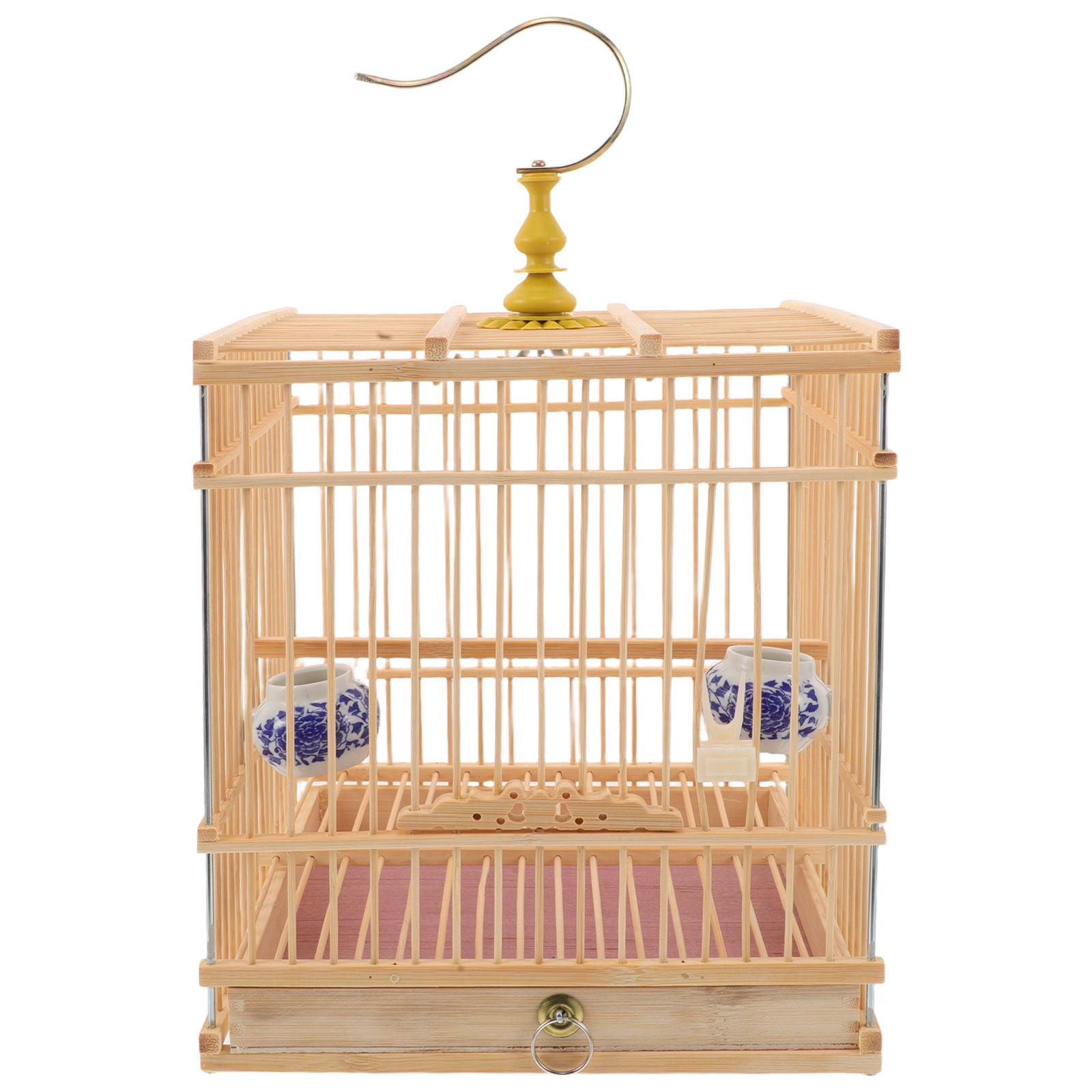WRISTBIQUE Bamboo Parrot Cage Beige Carbonized Treatment Stable ...