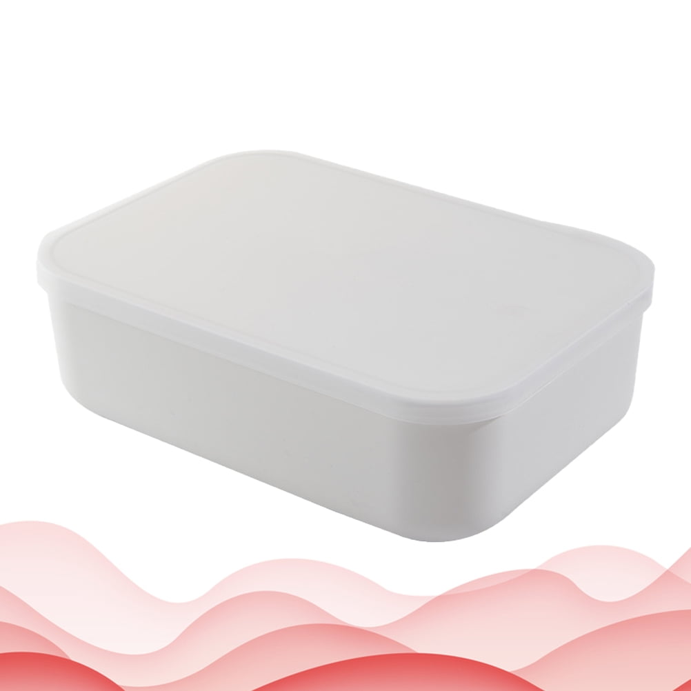WRISTBIQUE Small Size Storage Box 1Pack White PP 10.2x7.1in Dustproof ...