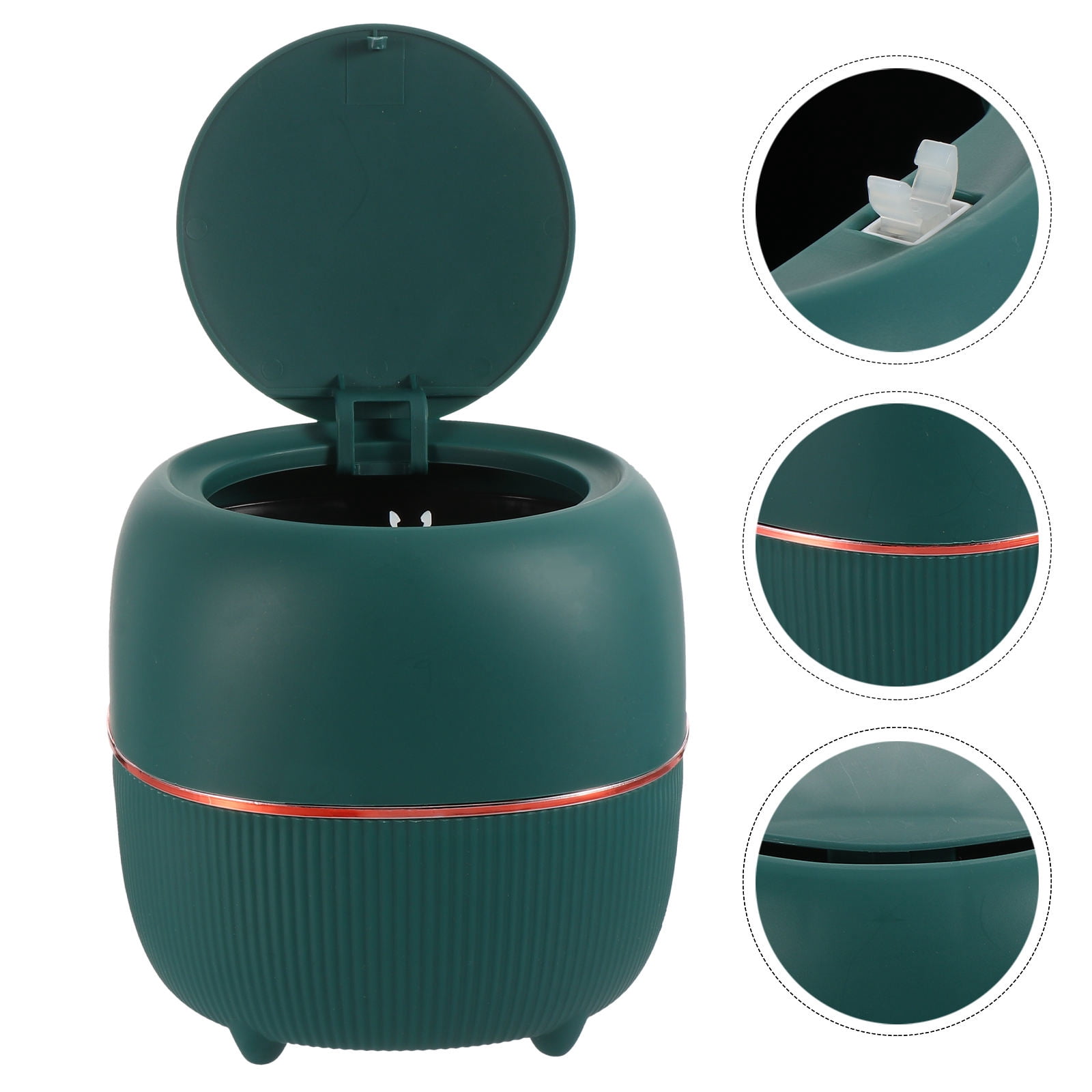 WRISTBIQUE Trash Can for Desk Plastic Desktop Trash Can Green 14 ...