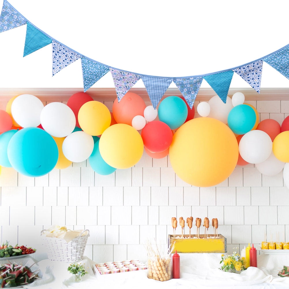 WRISTBIQUE Triangle Pennant Flags Banner 14x5.5in for Wedding ...