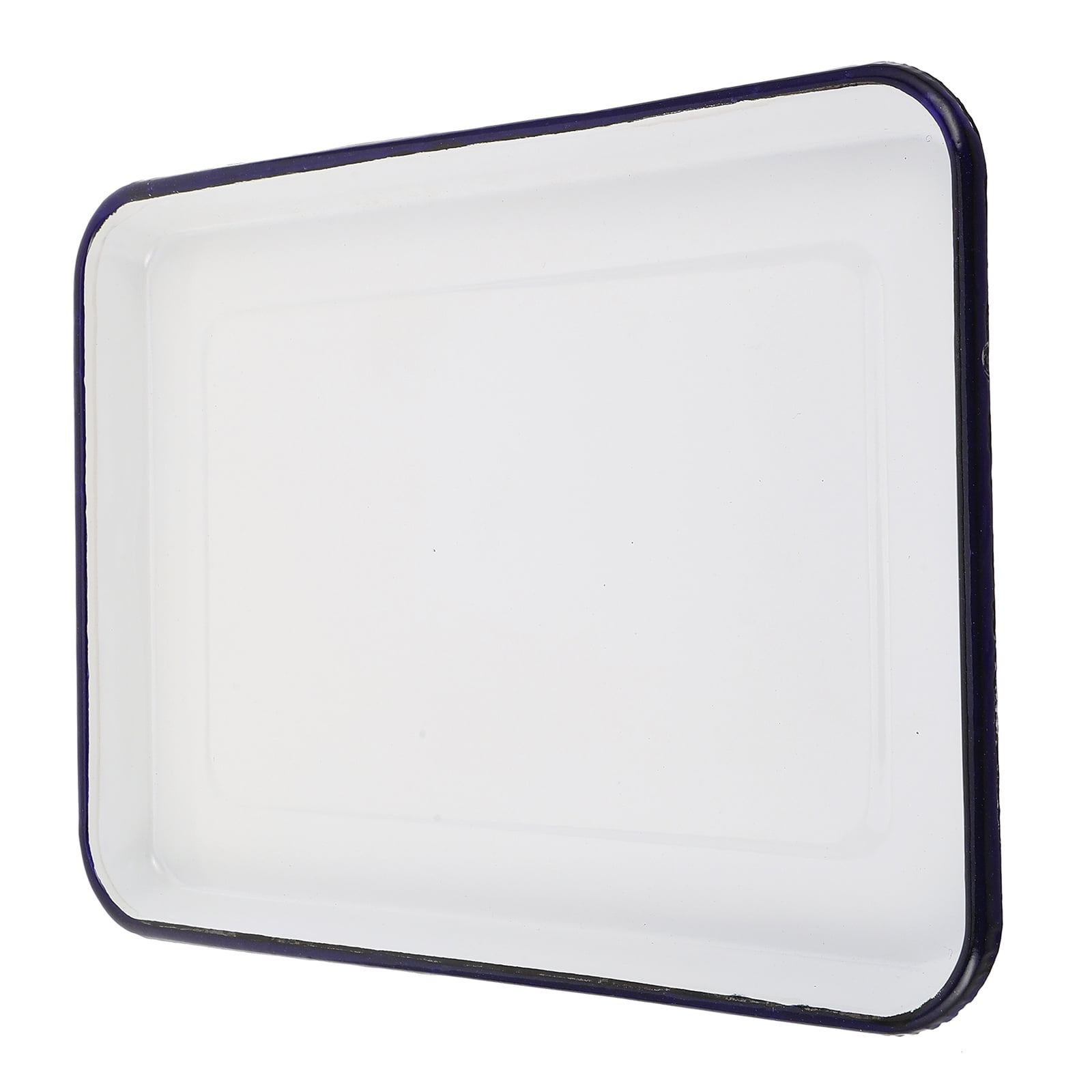 WRISTBIQUE Rectangular White Enamel Baking Dish for Home Oven and Table ...