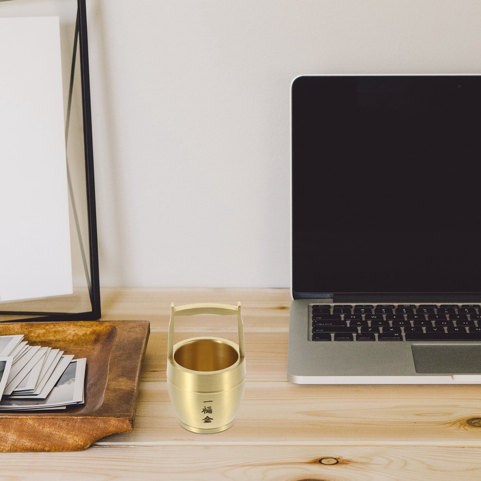 WRISTBIQUE Wealth Basin Chinese Craft Golden Color 8.3x2.0x2.0in ...