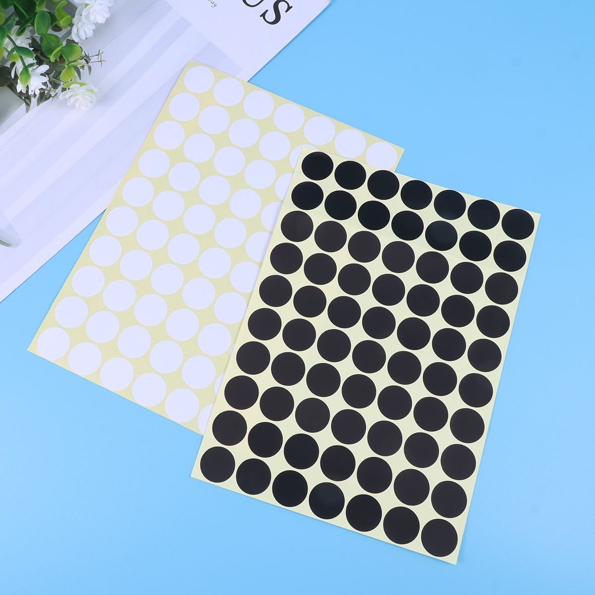 WRISTBIQUE White Round Sticker Labels Safe Removable Adhesive Circle ...