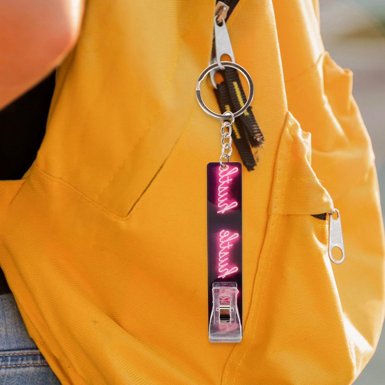 WRISTBIQUE Acrylic Key Holder Keychain with Card Puller, Multi ...