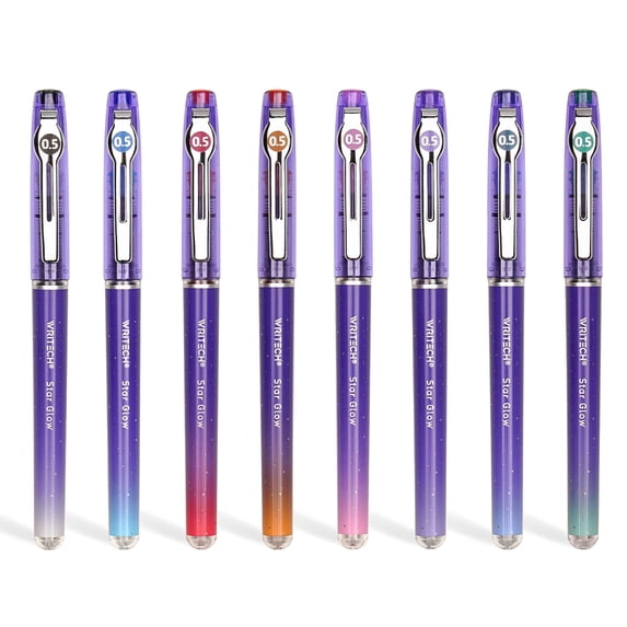 Writech Liquid Ink Rollerball Pens, 8ct Assorted Colors, Extra Fine 0 ...