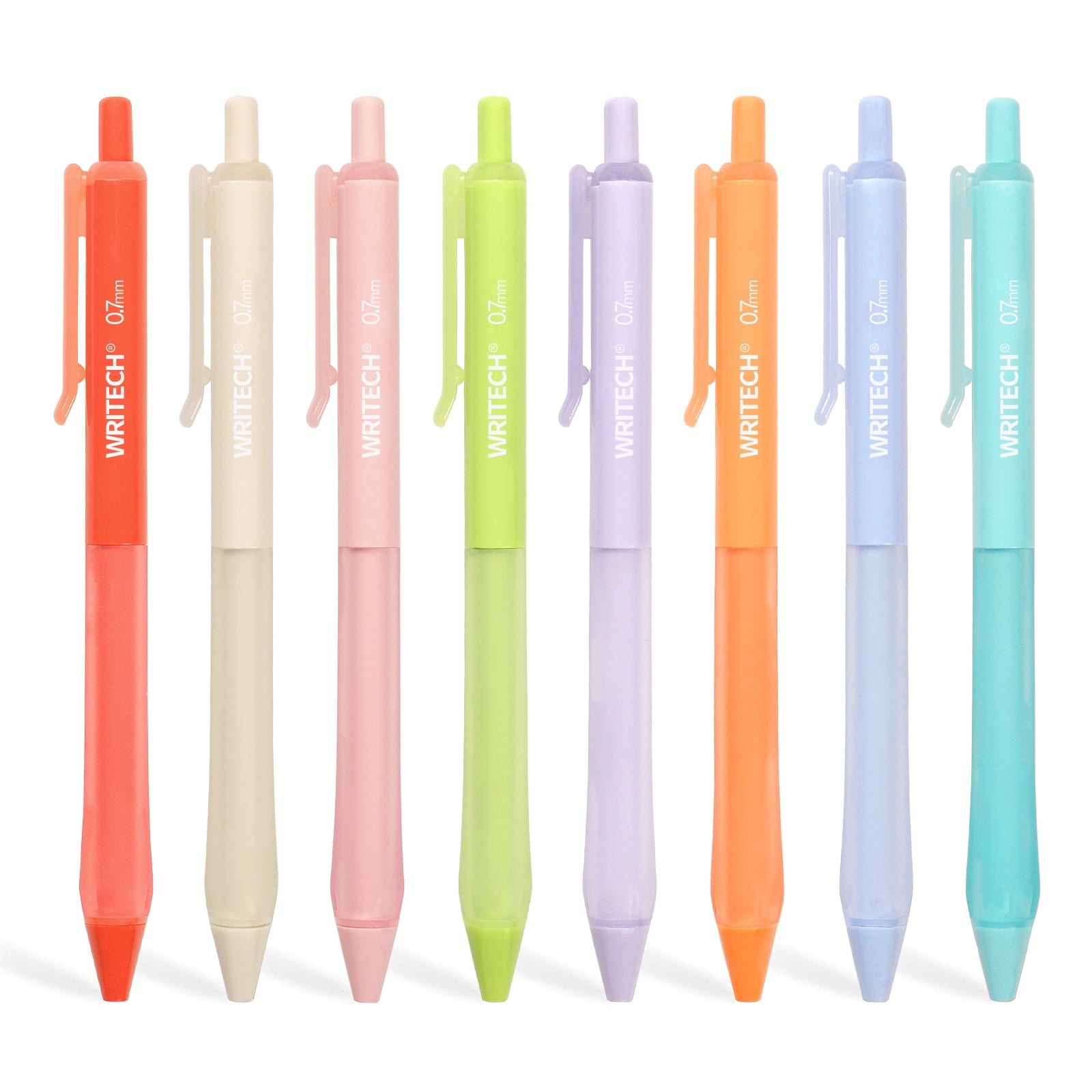 WRITECH Retractable Gel Ink Pens: Fine Point 0.7mm Assorted Color Soft ...
