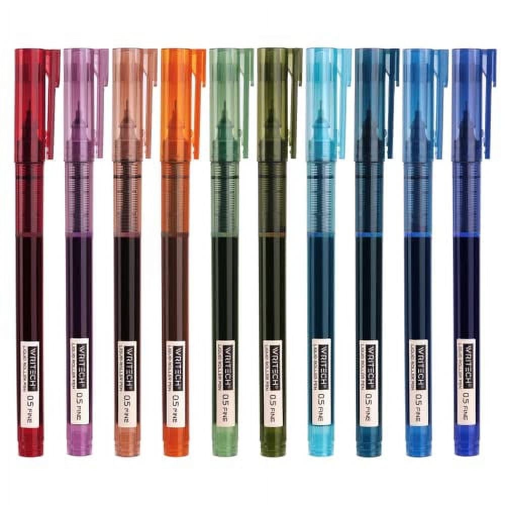 Writech Rolling Ball Pen 0.5mm Extra Fine Tip Quick Dry Liquid Ink ...
