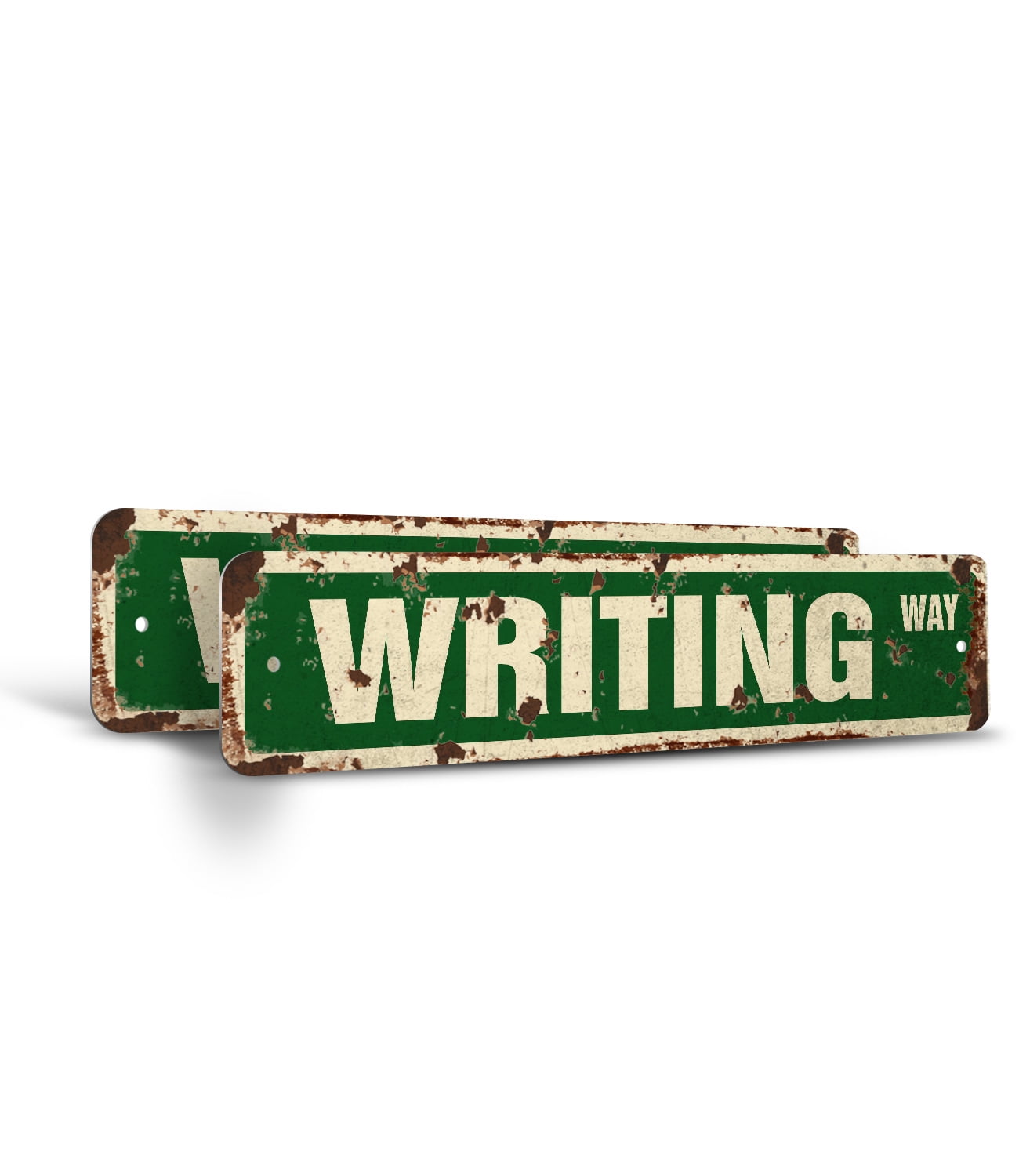 WRITING Vintage Style Rustic Street Sign – (2 Pack) Novelist Song Music ...