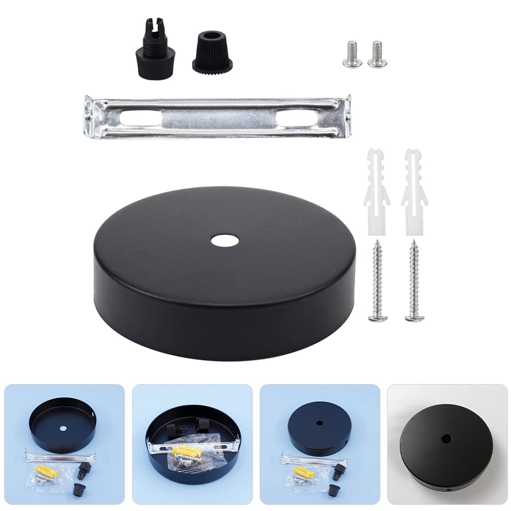 WRITWAA 1 Set Black Round Canopy Lights Cover for DIY Lighting Fixture ...