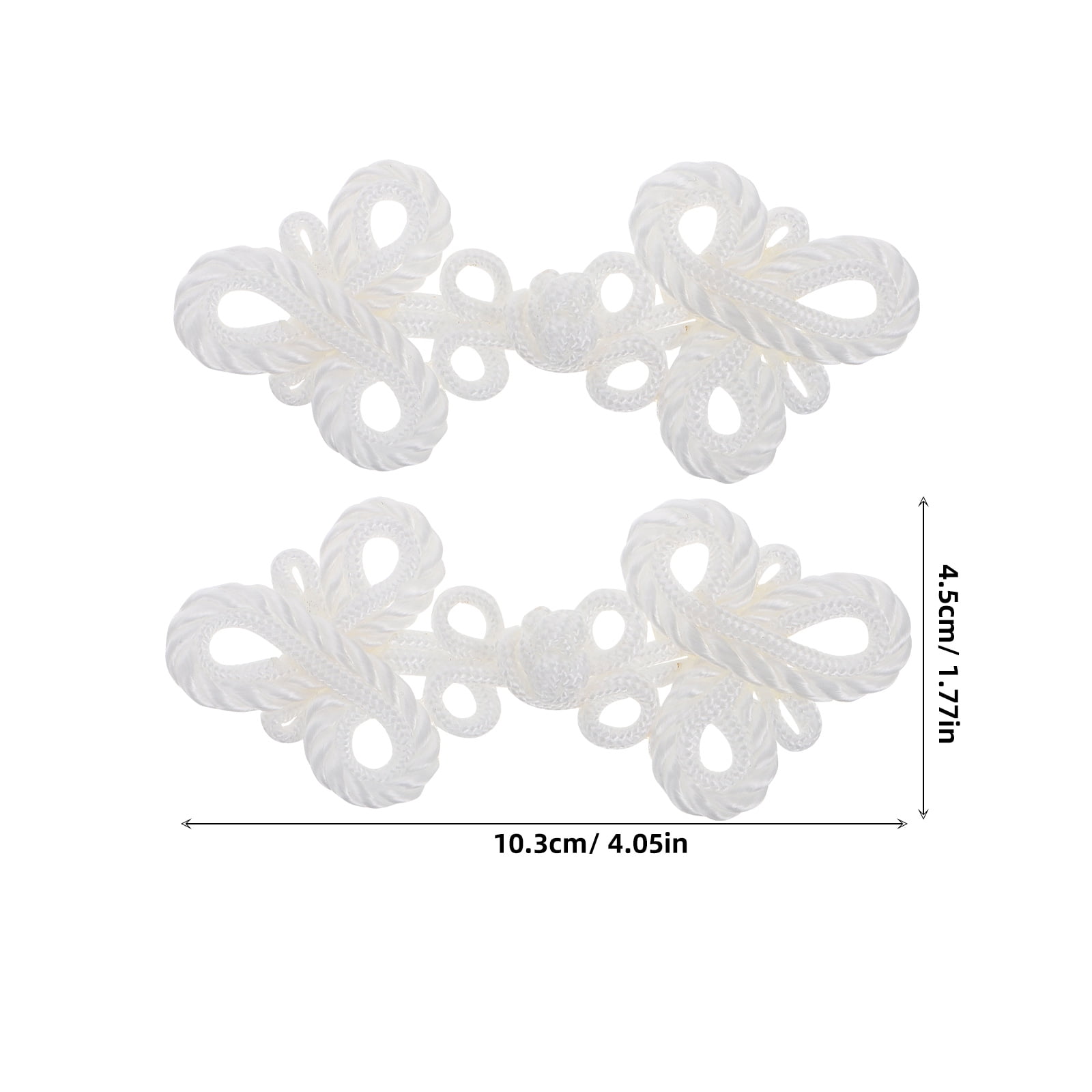 WRITWAA White Polyester Frog Closures for Clothing Sewing Fasteners ...