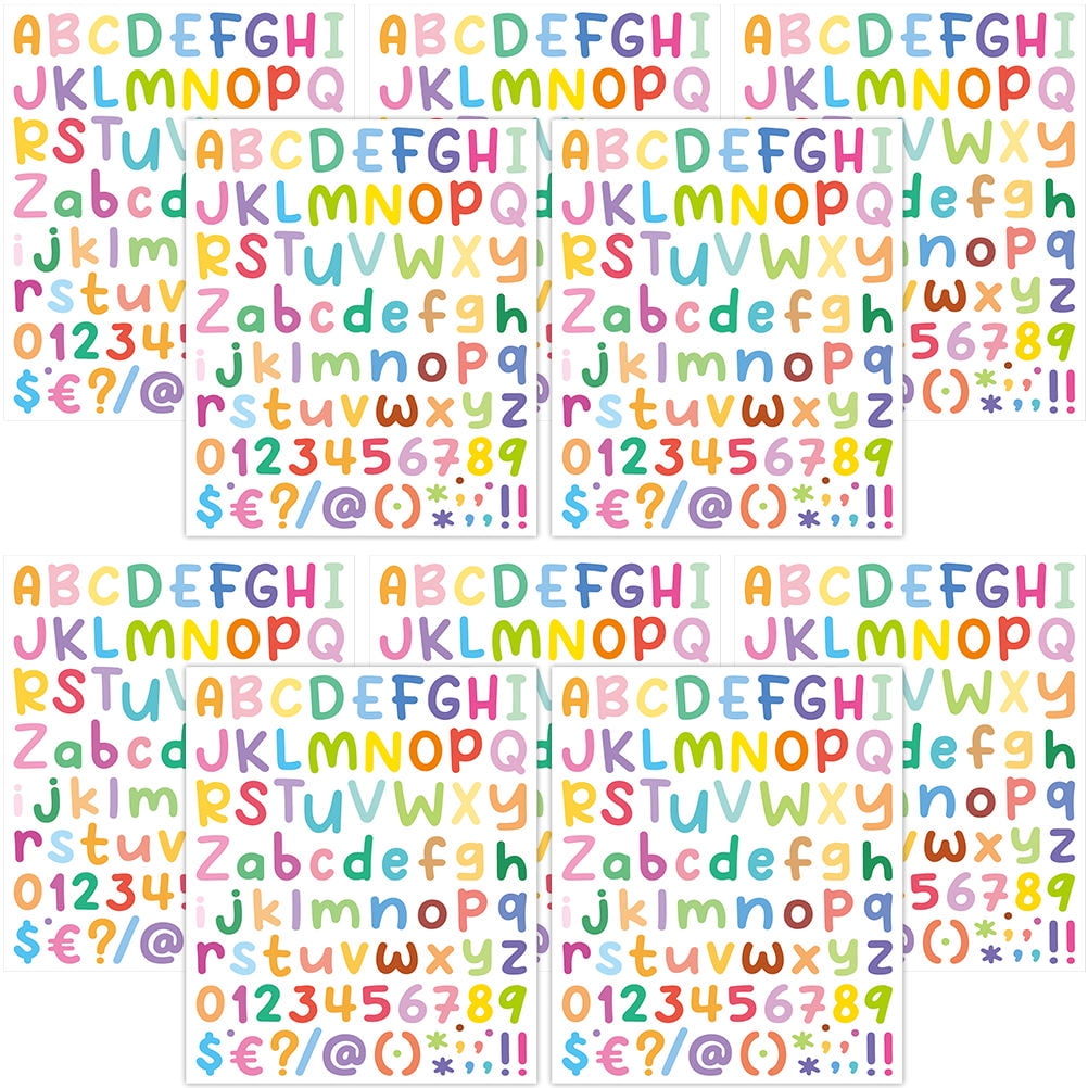 WRITWAA 10 Sheets Small Number Vinyl Stickers in Assorted Colors for ...