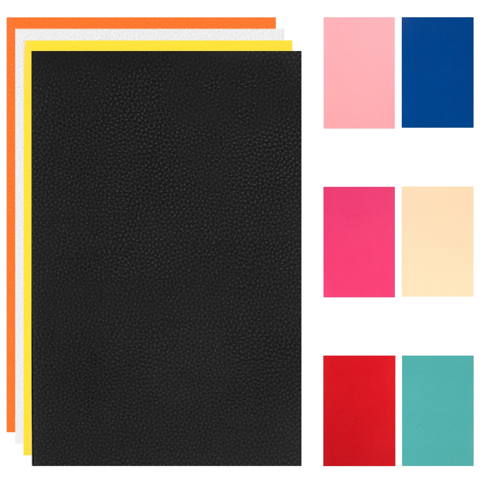 WRITWAA 10 Sheets of Assorted Colors DIY Faux Leather Sheets Material ...