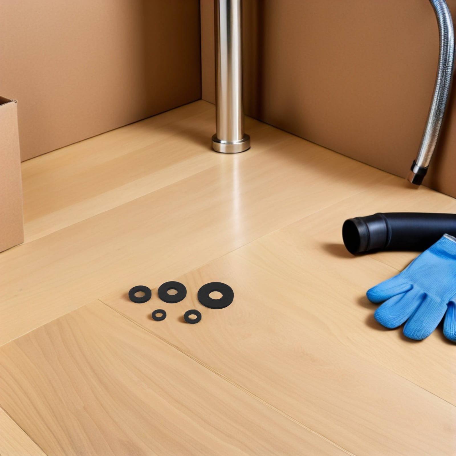 WRITWAA 100Pcs Black Rubber Flat Washers for Water Pipe Leak Prevention ...