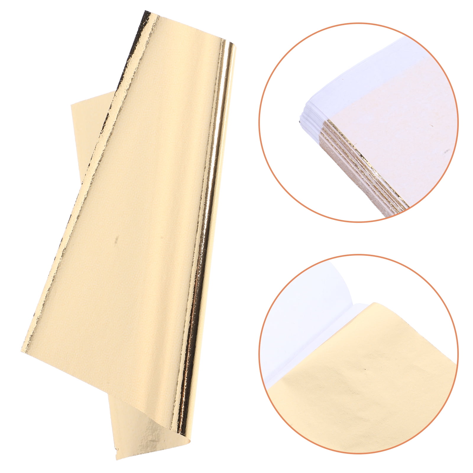 WRITWAA Golden Imitation Gold Leaf Sheets Vibrant Color for Artistic ...