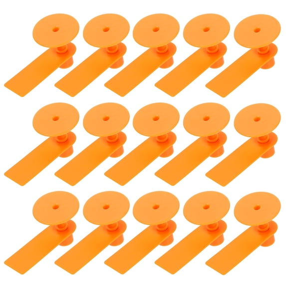 WRITWAA 100Sets Orange Cow Ear Tags Durable Plastic Identification Tags ...