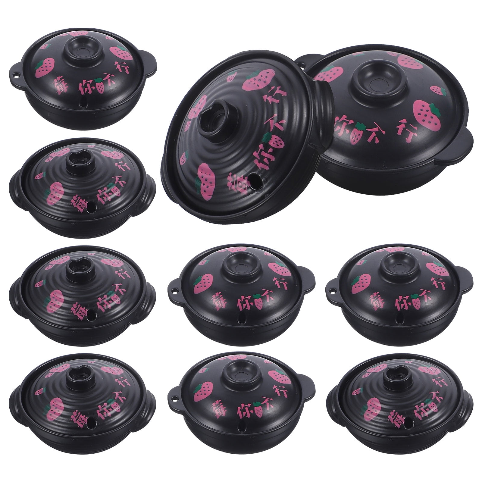 WRITWAA Mini Cooking Pots Set PVC Dollhouse Accessories for Kitchen and ...