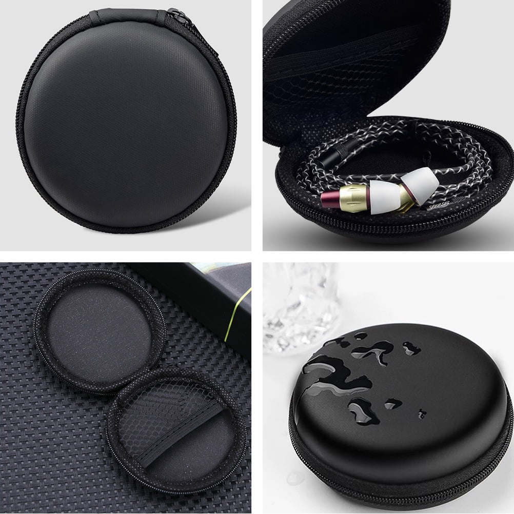 WRITWAA 10Pcs Sturdy Headset Storage Box Black Pressure Proof PU ...