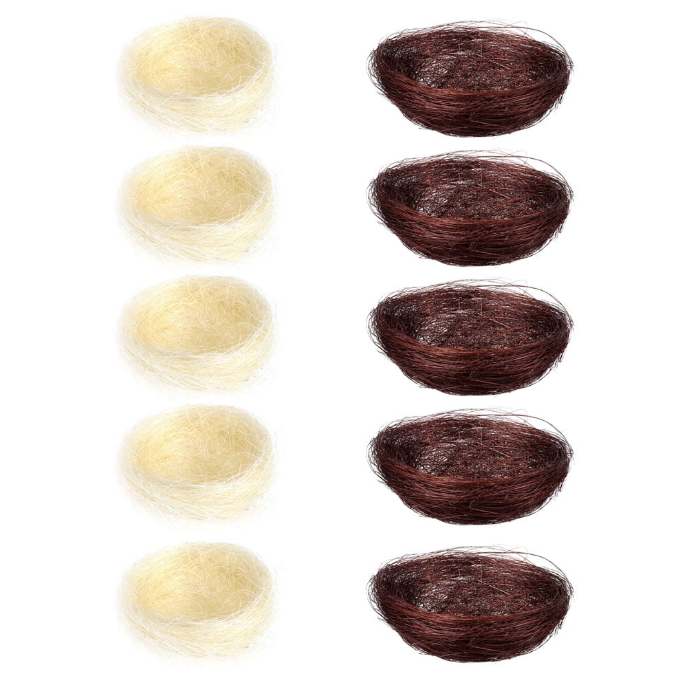 WRITWAA 10Pcs Woven Bird Nests Assorted Color Artificial Nest Decor for ...