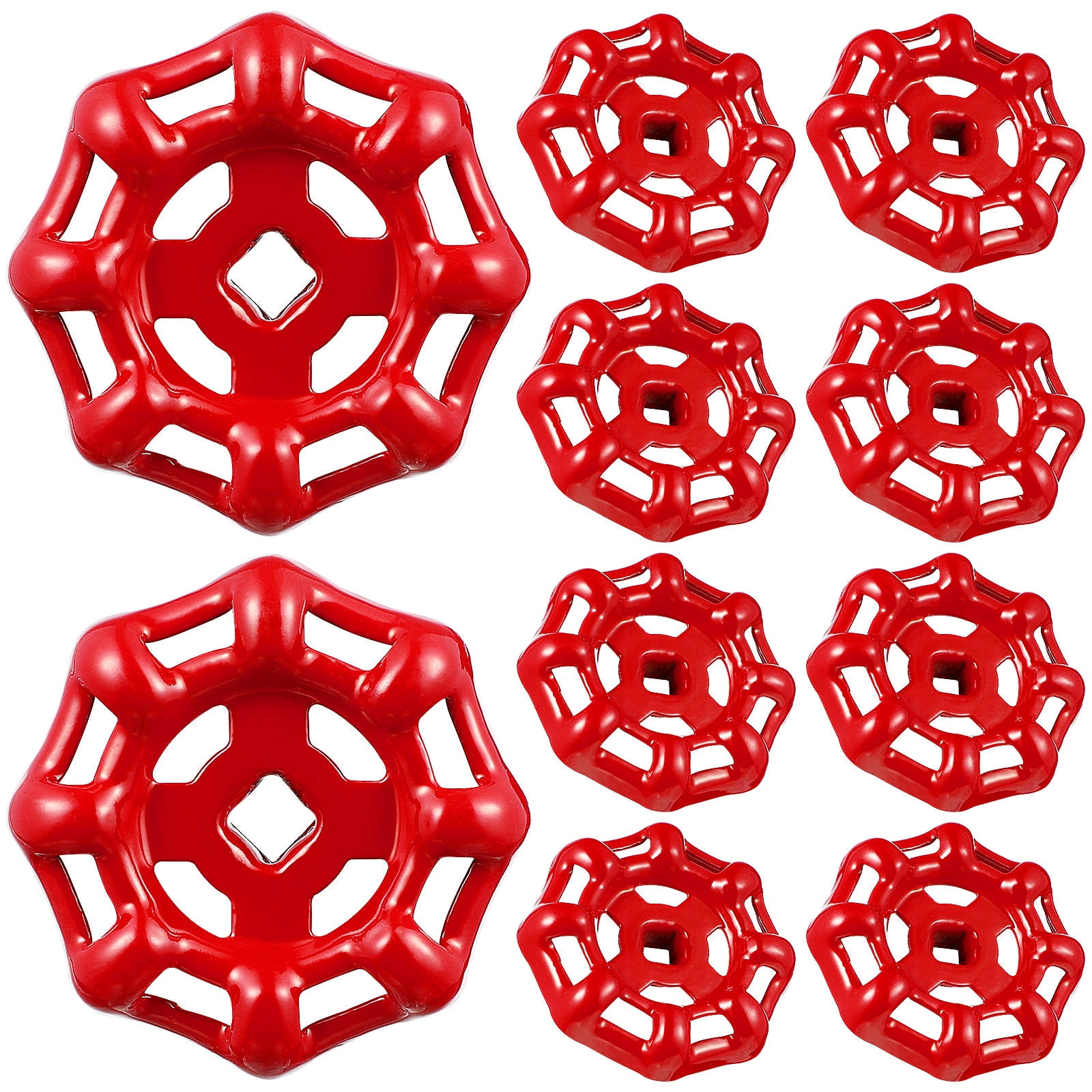 WRITWAA 10Set Gate Valve Handle Replacement Cast Iron Red for Fluid ...