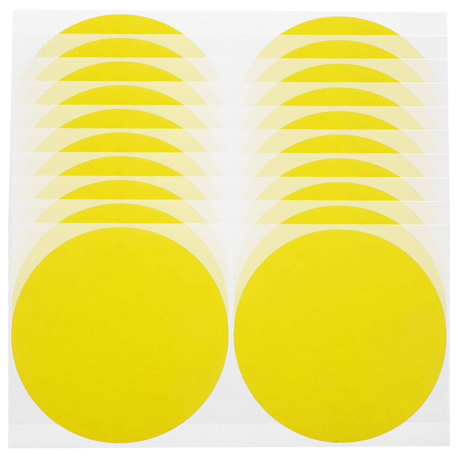 WRITWAA 10Sheets Yellow Round Label Stickers Self-Adhesive for Labeling ...