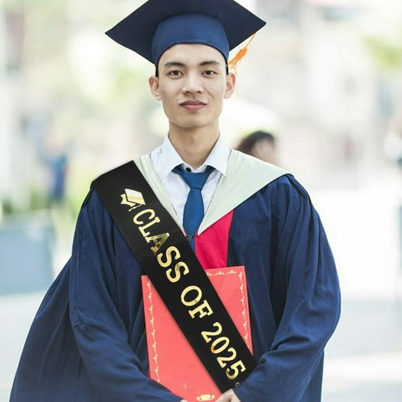 WRITWAA 12Pack Graduation Party Shoulder Sashes in Black Satin for ...