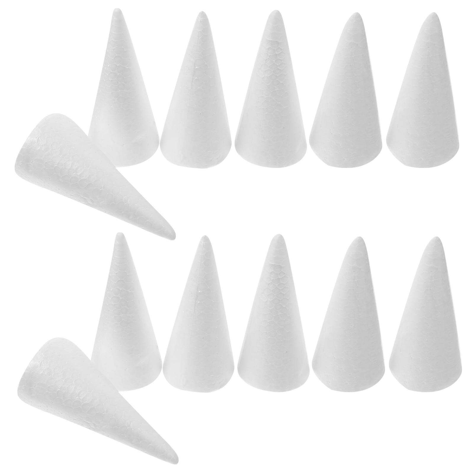 WRITWAA 12Pcs White Paper Cones for Craft Supplies and Winter ...