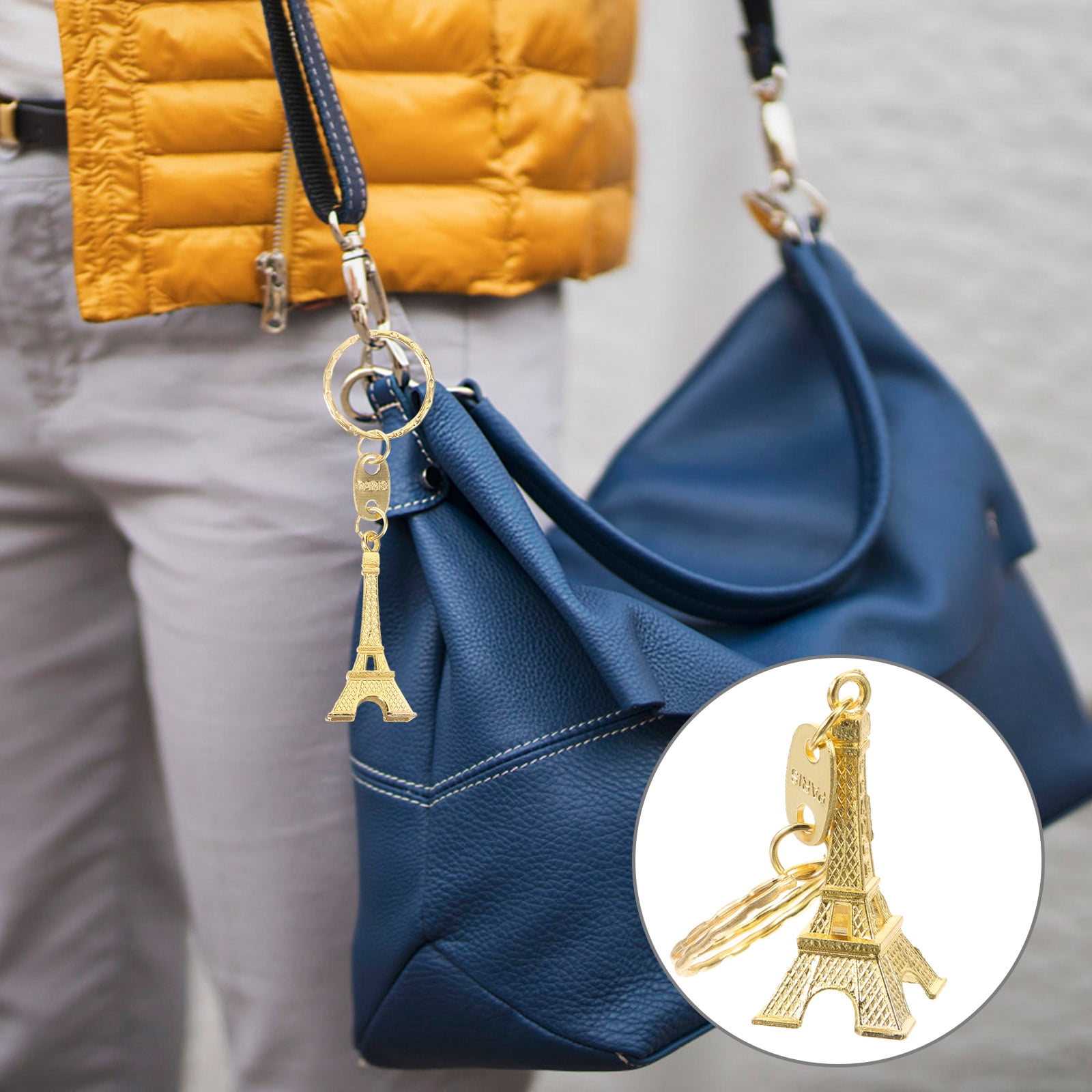 WRITWAA 12-Pack Golden Eiffel Tower Keychains Metal Key Pendant for ...