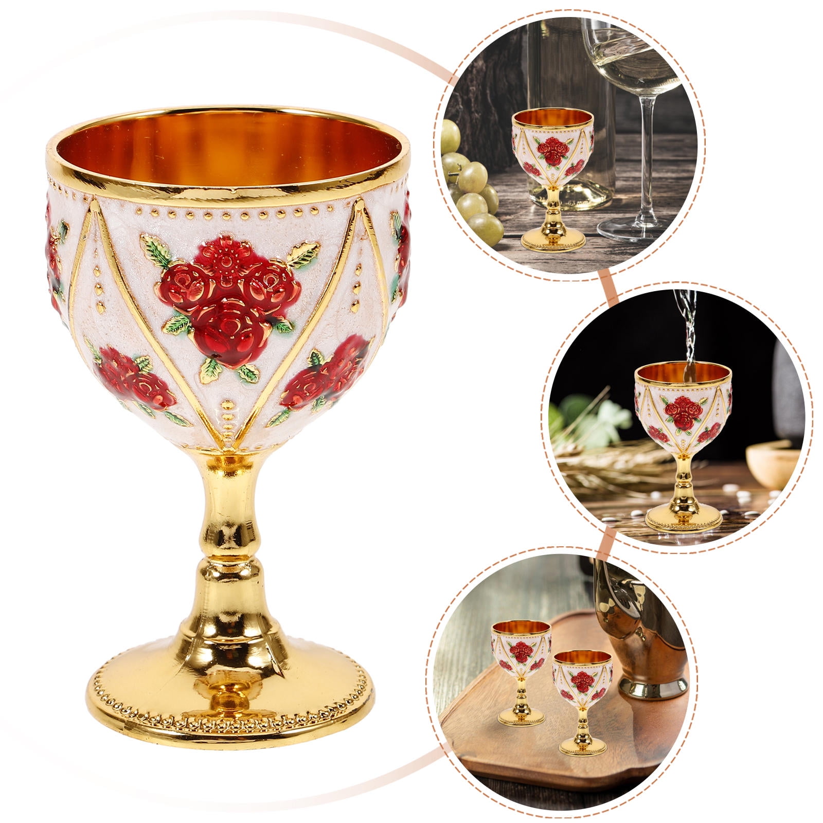 WRITWAA 1Set Multi Color Metal Wine Cup for Wedding and Birthday ...
