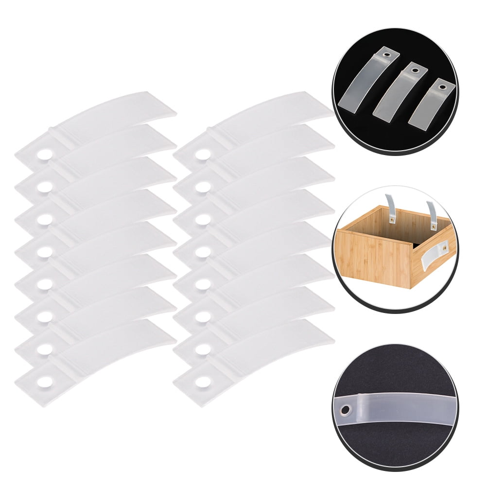 WRITWAA 200pcs Drawer Track Stoppers Transparent PVC Furniture Bumpers ...
