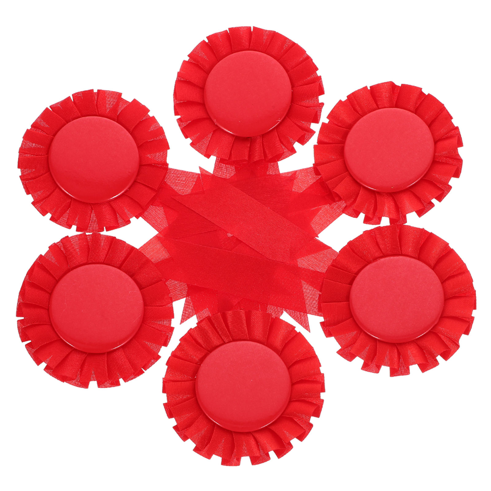 WRITWAA Prize Ribbons Blank Red 20Set 6.3X2.95X0.59In Tinplate Satin ...