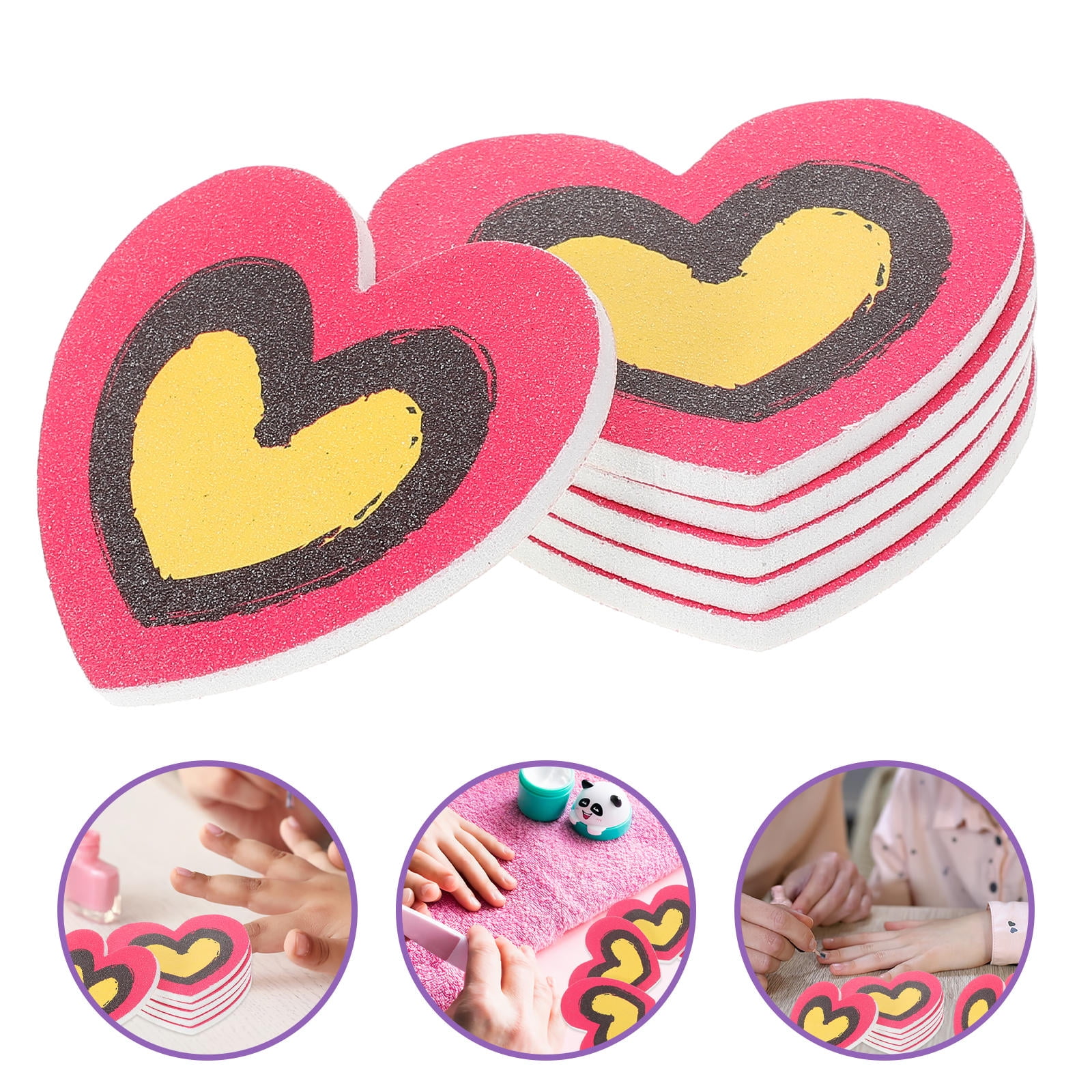 WRITWAA 20Pack Sandpaper Nail Buffer Red EVA Polishing Surface Buffer ...