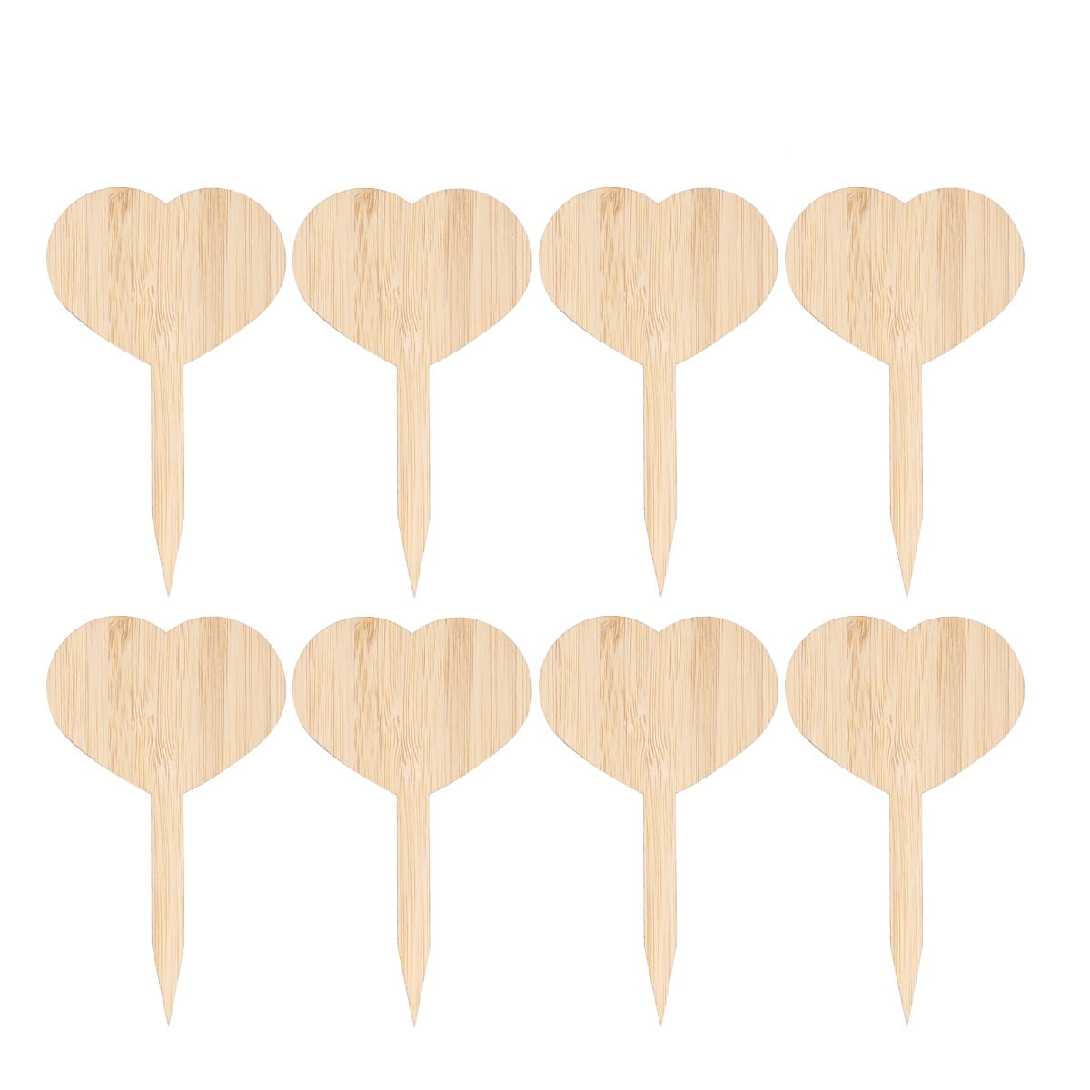 WRITWAA 20Pcs Khaki Plant Labels Heart Shape Garden Markers Sturdy ...