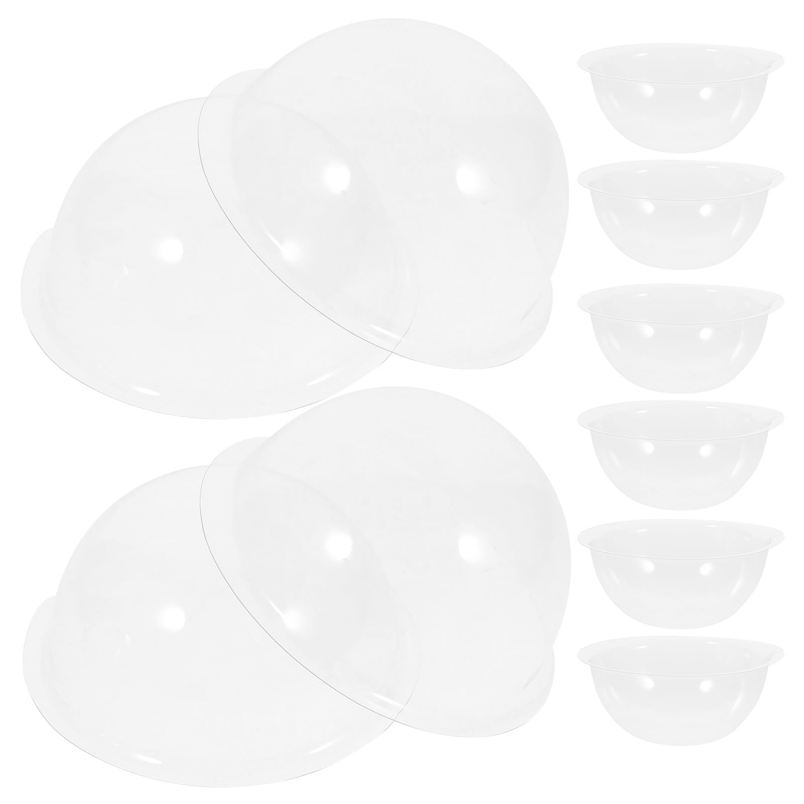 WRITWAA 20Pcs Transparent PVC Bowl Cover Food Lid Snack Dome for ...