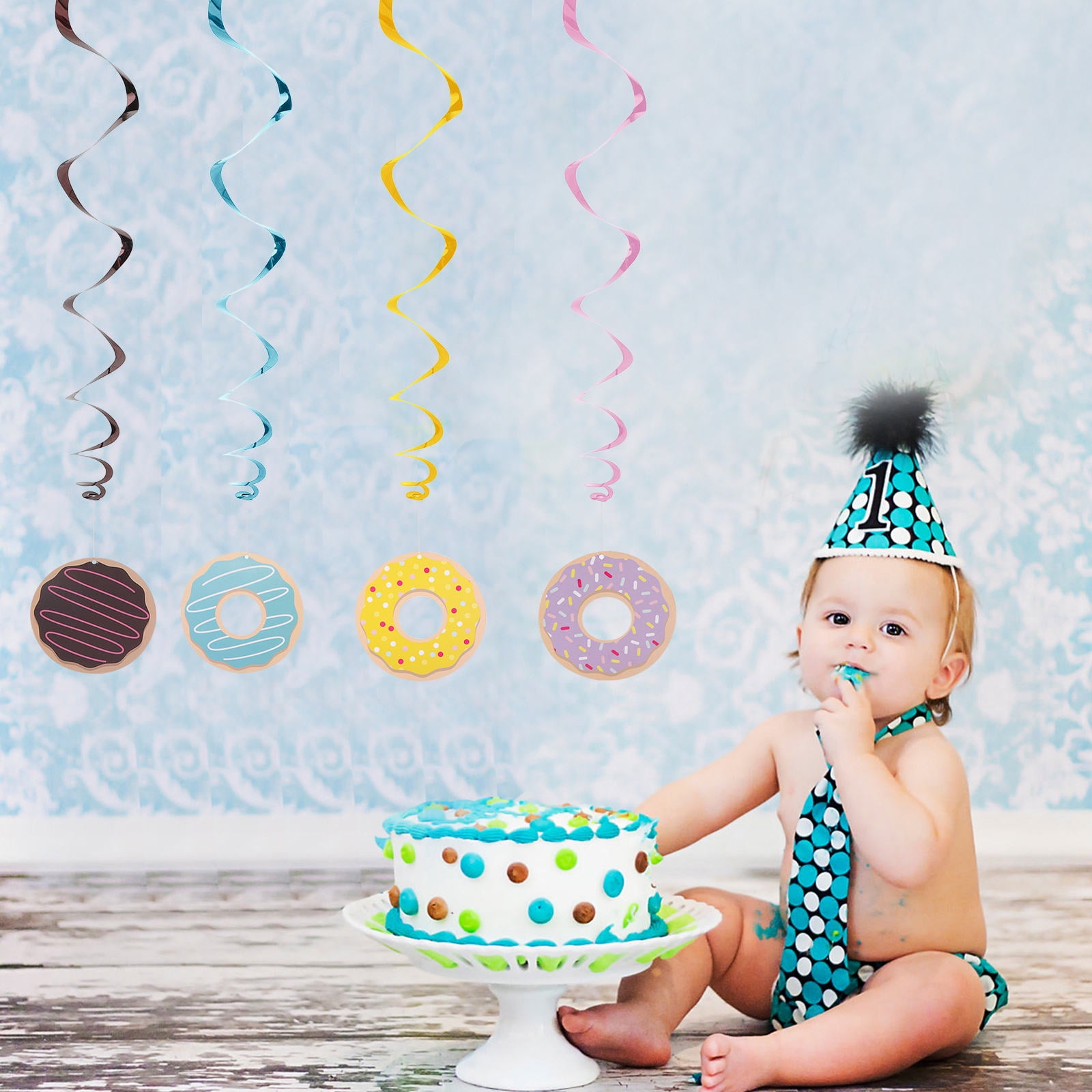 WRITWAA 24pcs Donut Themed Party Favors Paper Decorations for Guests at ...