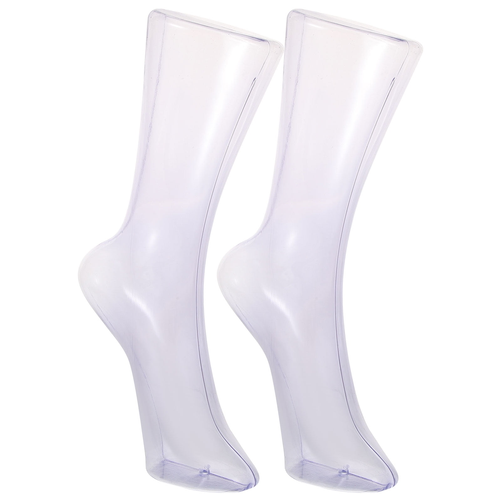 WRITWAA 2Pcs Mannequin Foot for Socks and Stockings Transparent Plastic ...