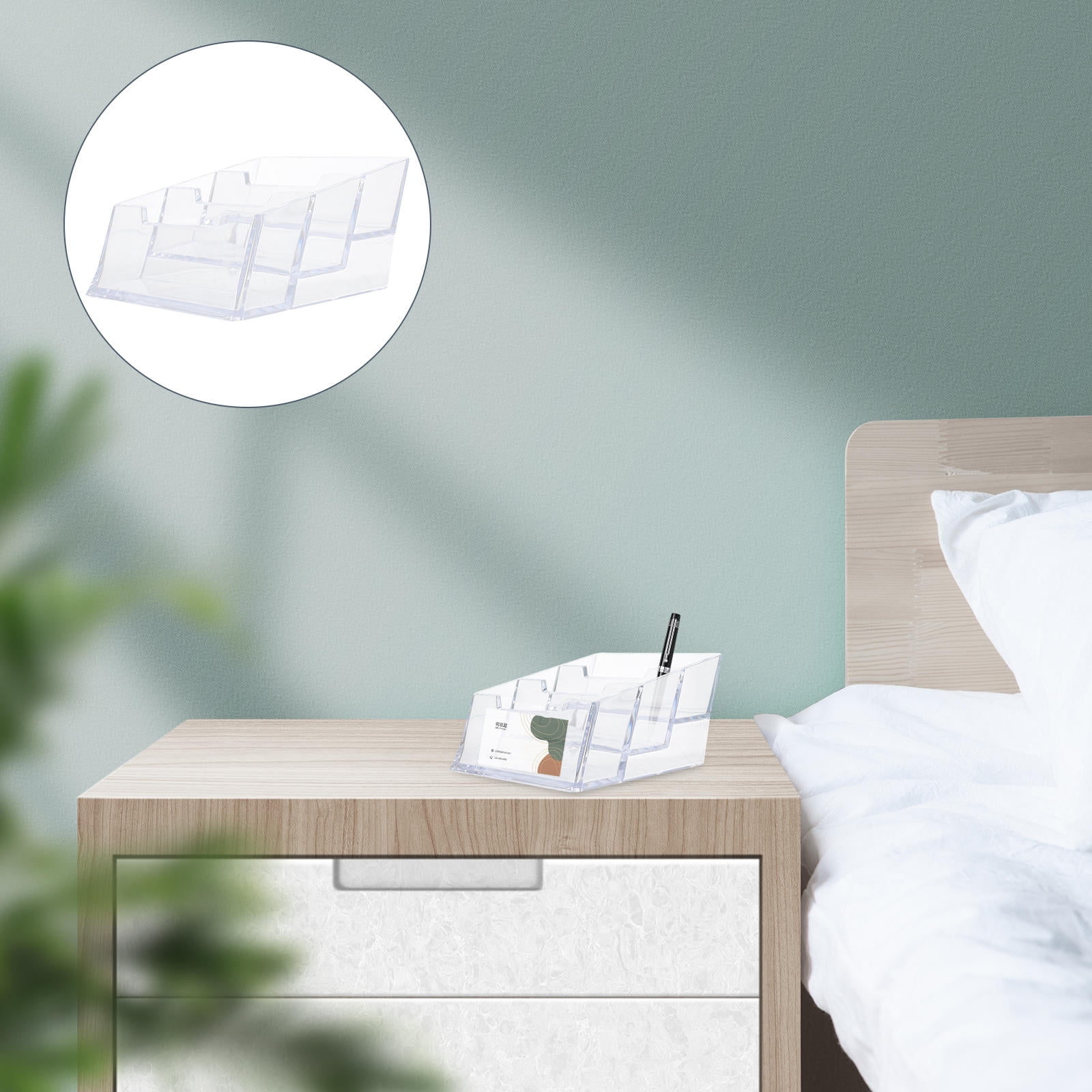 WRITWAA 2Pcs Plastic Cards Stand Transparent Desktop Organizer for ...