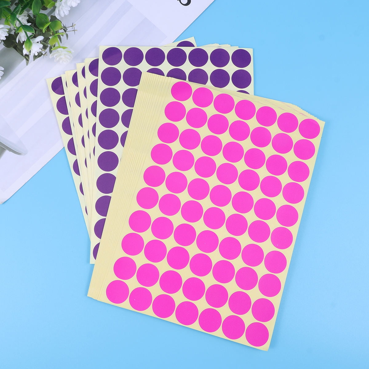 WRITWAA 30 Sheets Color Coding Circle Dot Labels Assorted Color for Classroom Organization ...