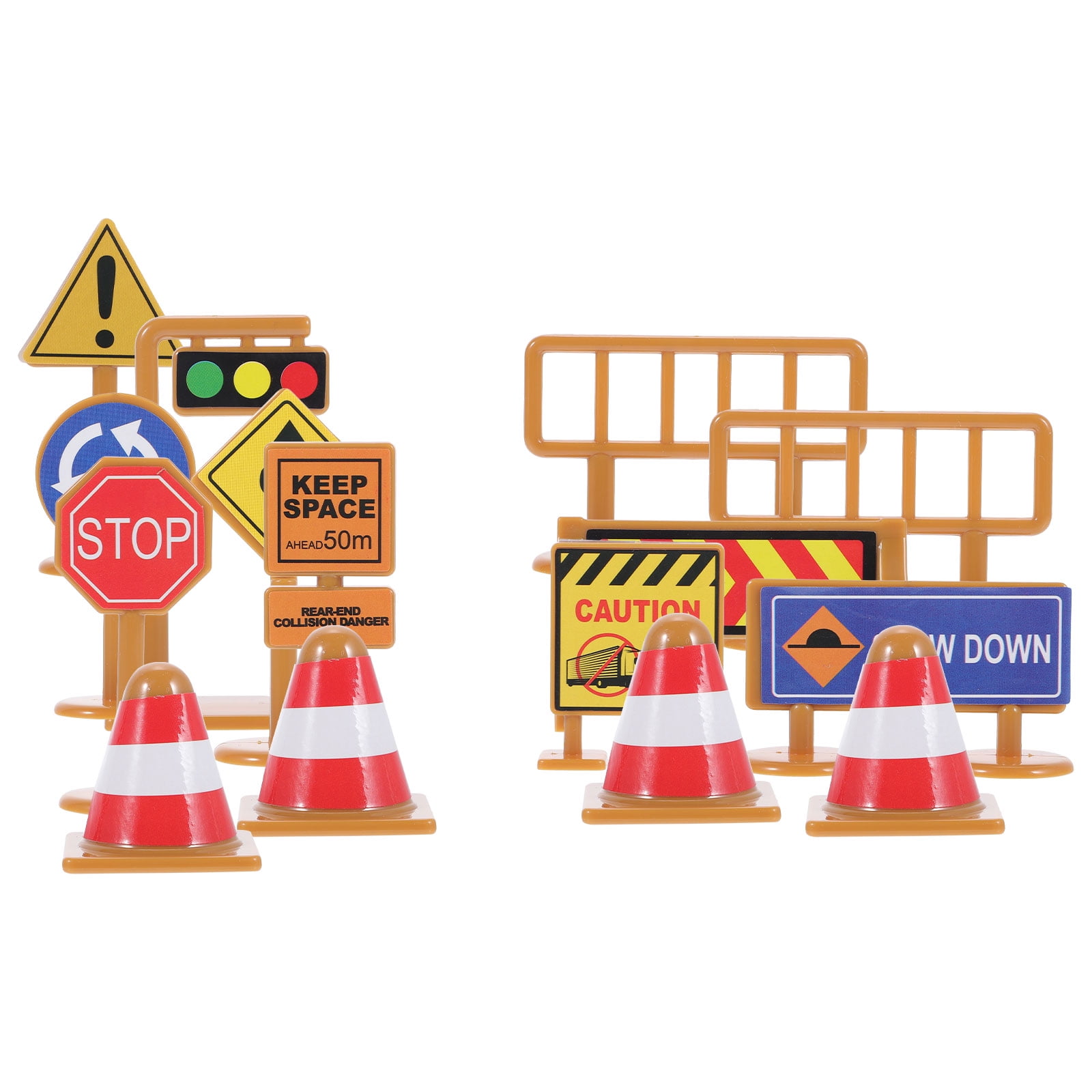 WRITWAA 30pcs Road Signs for Pretend Play Educational Learning ...