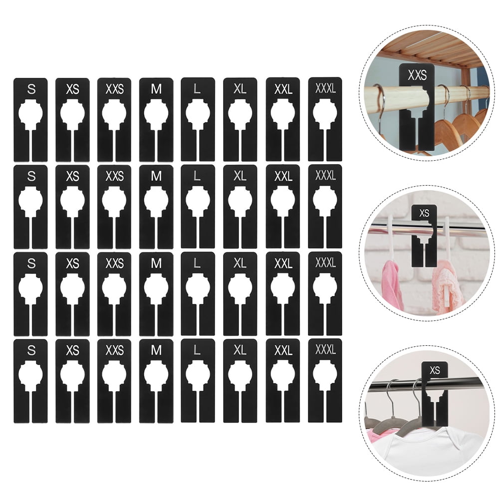 WRITWAA 32pcs Clothes Hanger Size Markers With Writable Labels For ...
