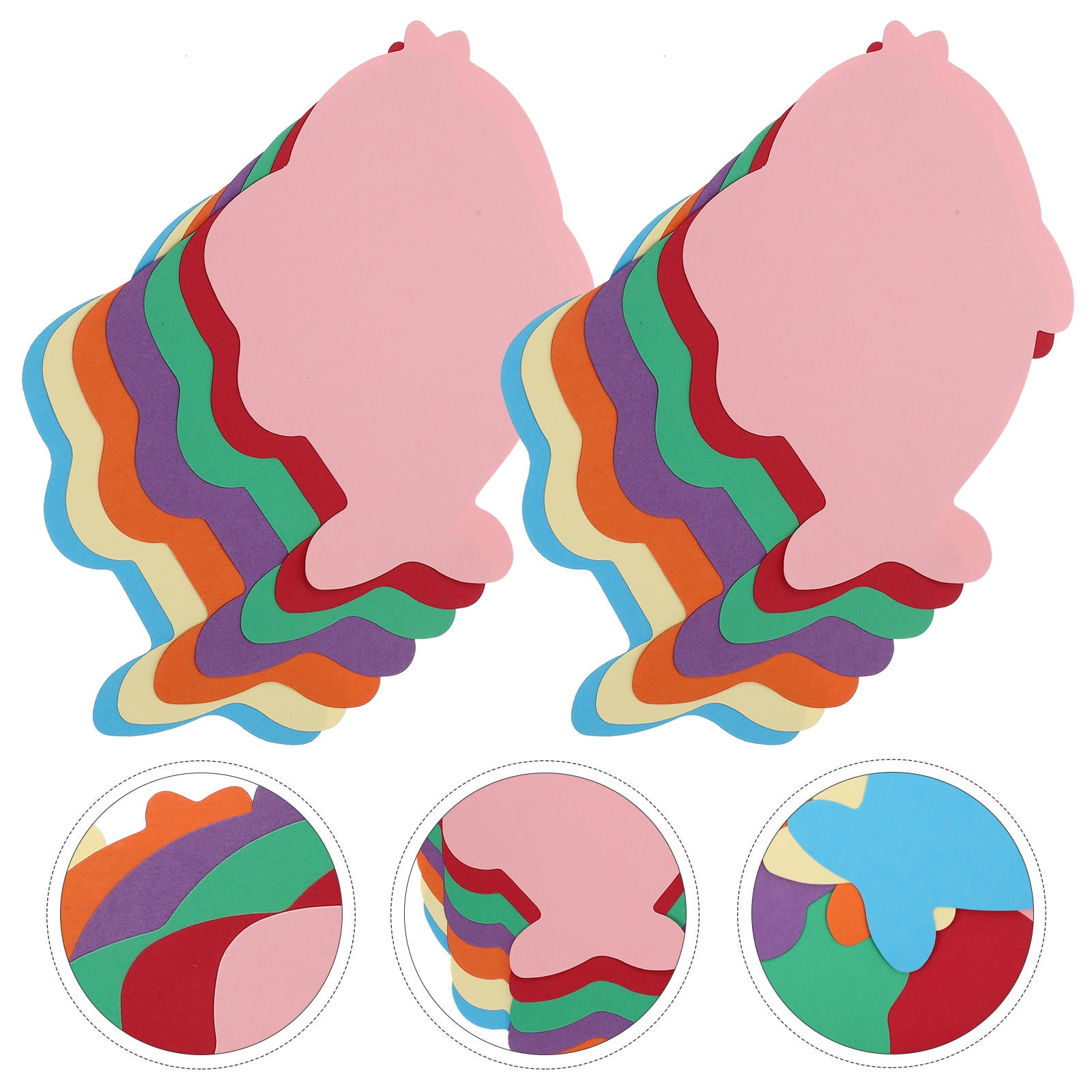 WRITWAA 35Pcs Bright Colorful Fish Cutouts Kindergarten Wall Decorative ...