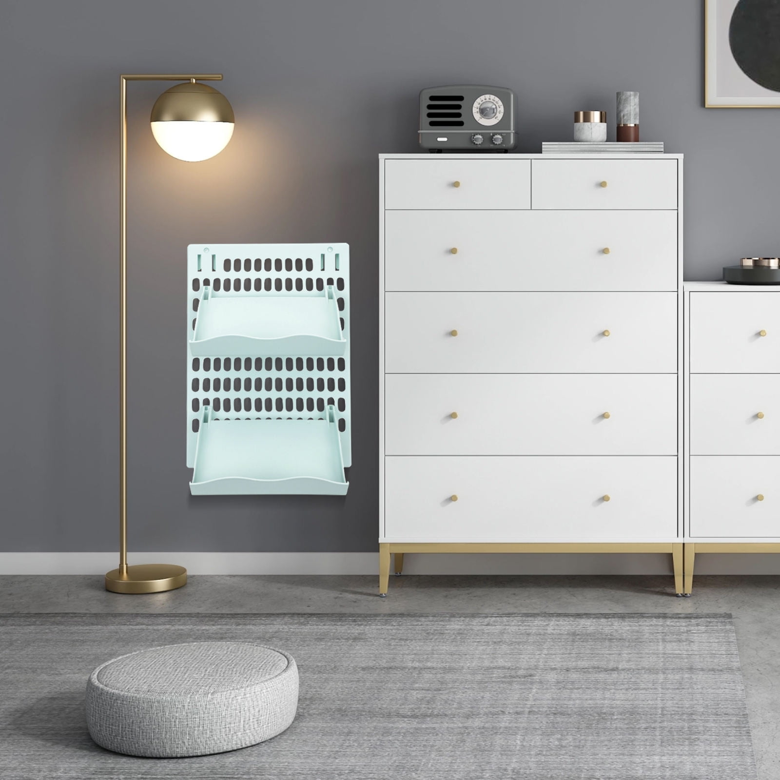 WRITWAA 4 Trays Wall-Mounted Shoe Racks Plastic Storage Solution for ...