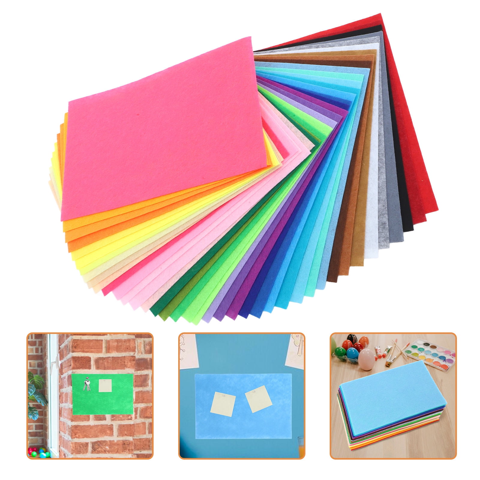 WRITWAA 40 Pcs Multi-Color Felt Fabric Sheets for Crafts, Handmade ...