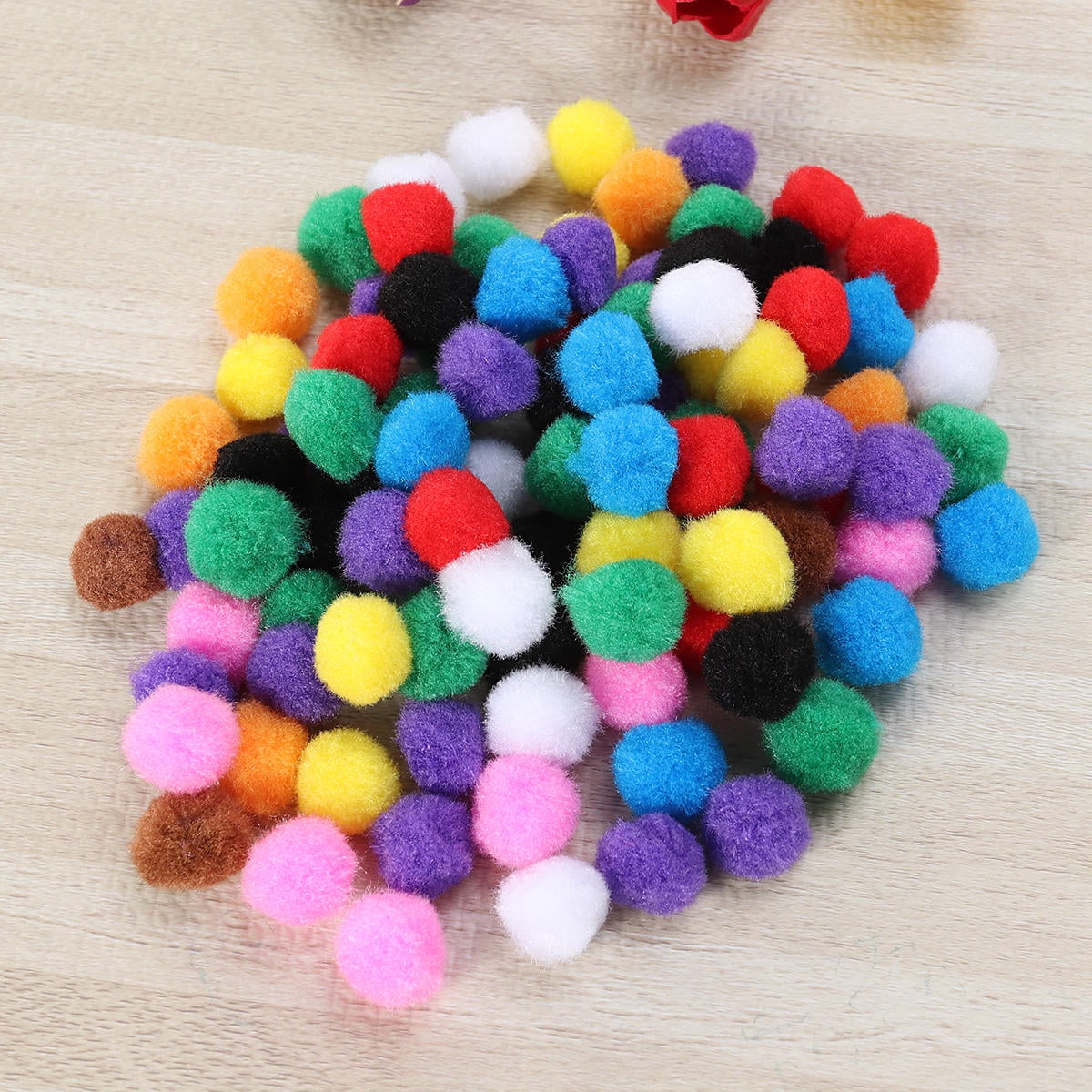 WRITWAA 50 Pack Pom Pom Crafts for Hats and Felt Ball Wreath Assorted ...