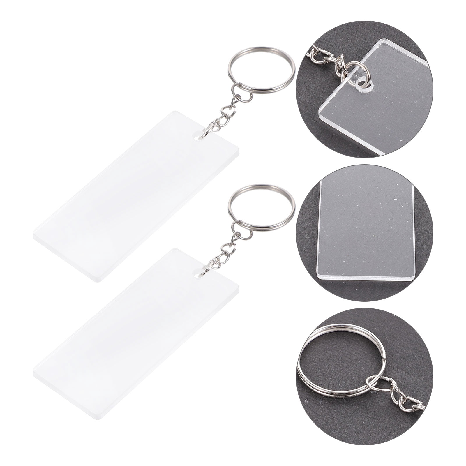 WRITWAA Blank Keychains for Crafting Acrylic White 1 Set - Walmart.com