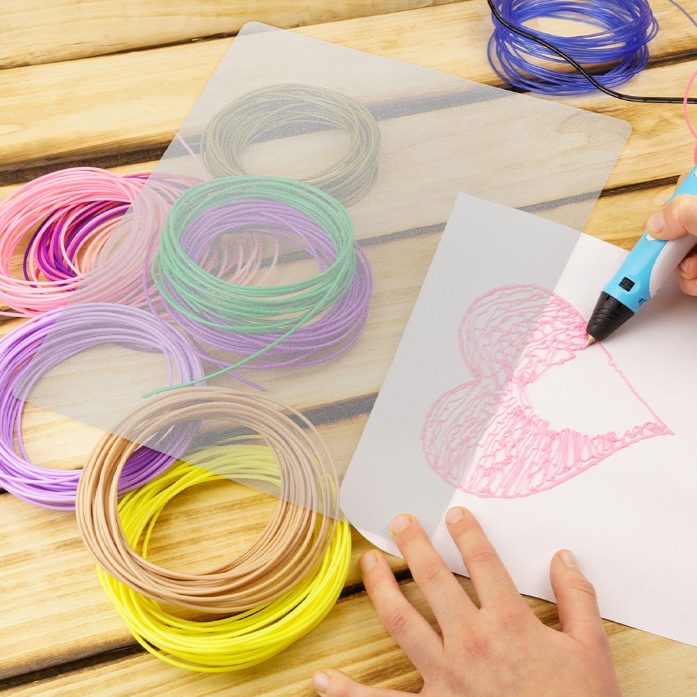 WRITWAA 6Pcs Transparent PVC Drawing Mat for 3D Printing Pen Model ...